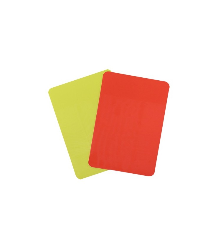 Scheidsrechter kaarten : 1 Gele kaart + 1 Rode kaart